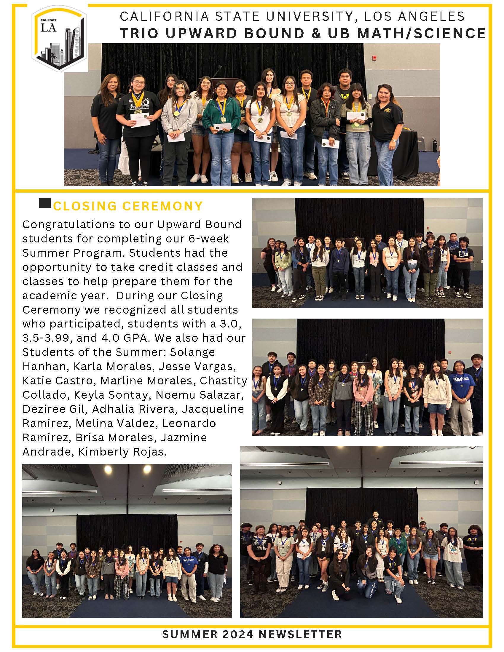 Summer 2024 Newsletter | Cal State LA