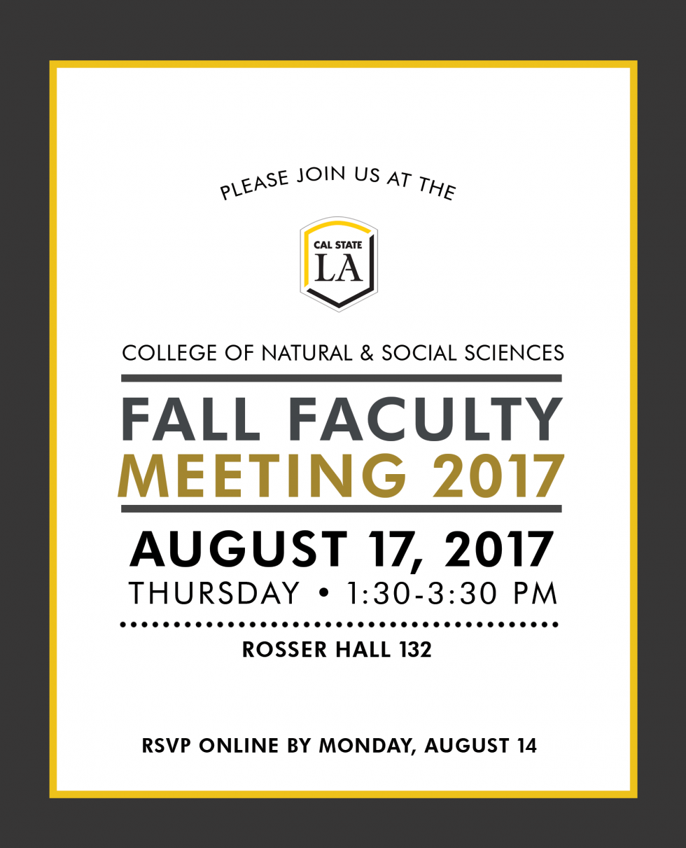 2017 Fall Faculty Meeting | Cal State LA
