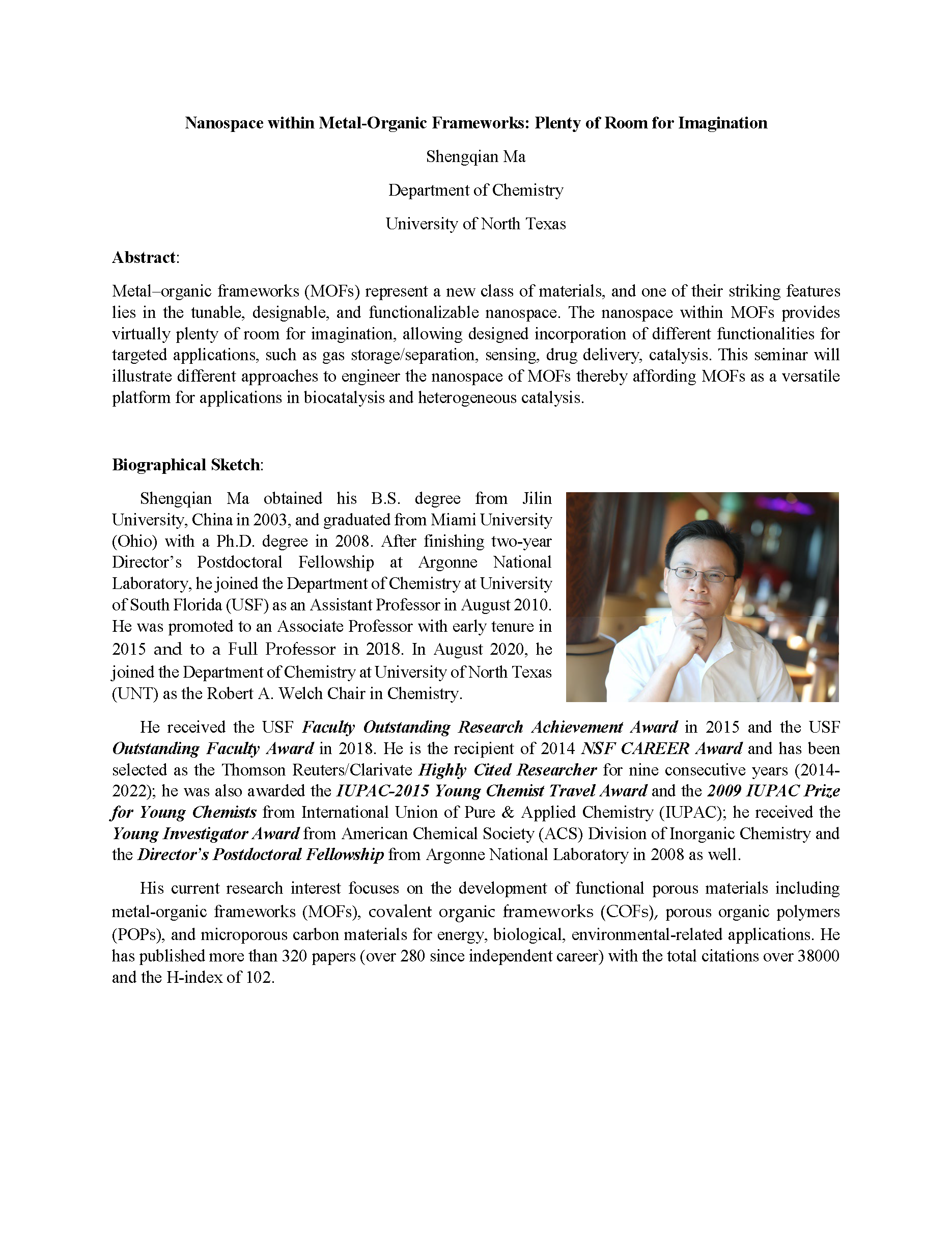 Department of Chemistry and Biochemistry | Cal State LA