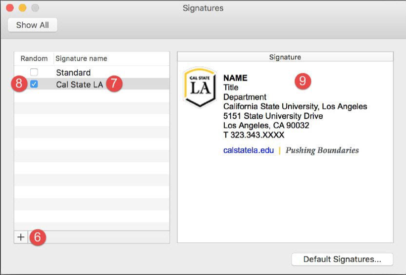 Email Signature Instructions for MAC | Cal State LA